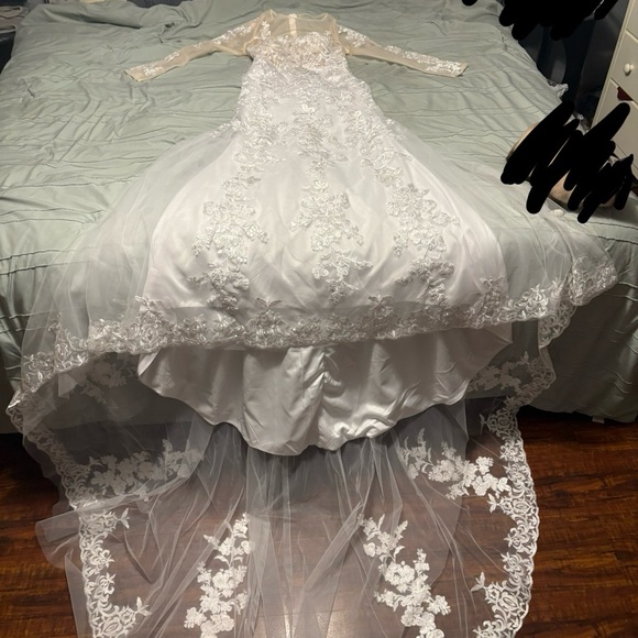 Amazon | Dresses | Amazon White Lace Wedding Dress | Poshmark